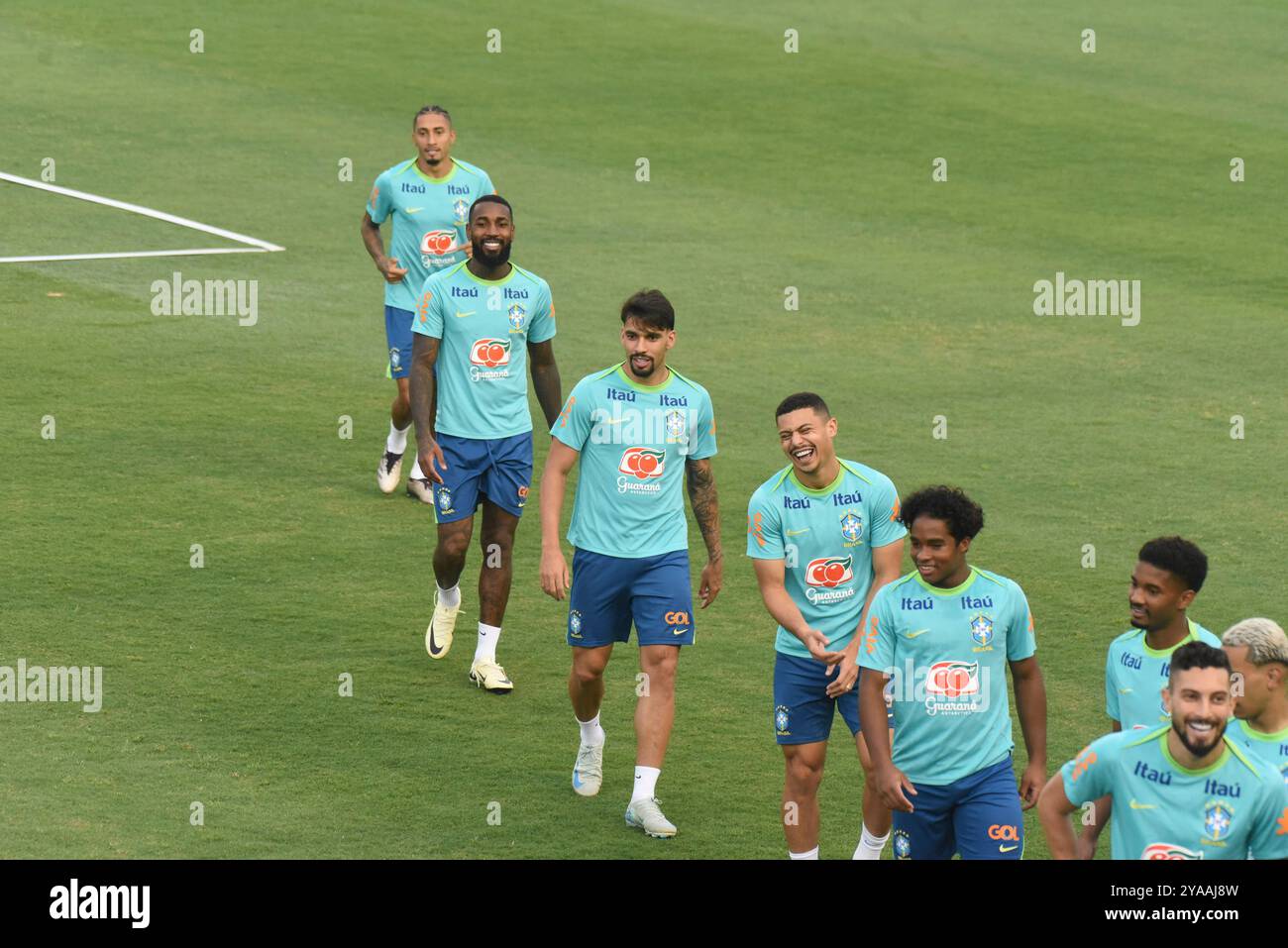 The Brazilian team held its first training session on Brasiliense soil ...