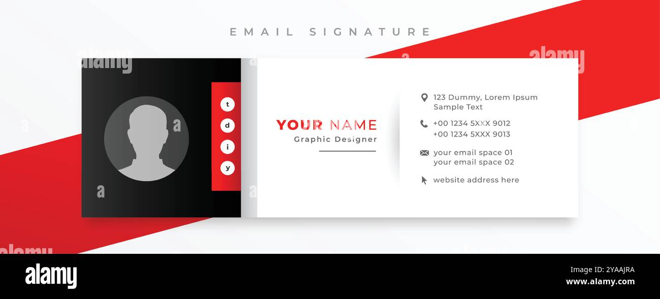 business email sign card template in horizontal layout design Stock ...