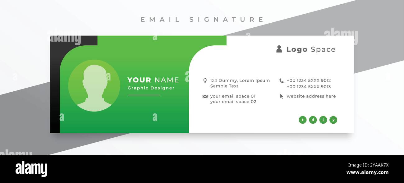stylish email signature card template for business promotional Stock ...