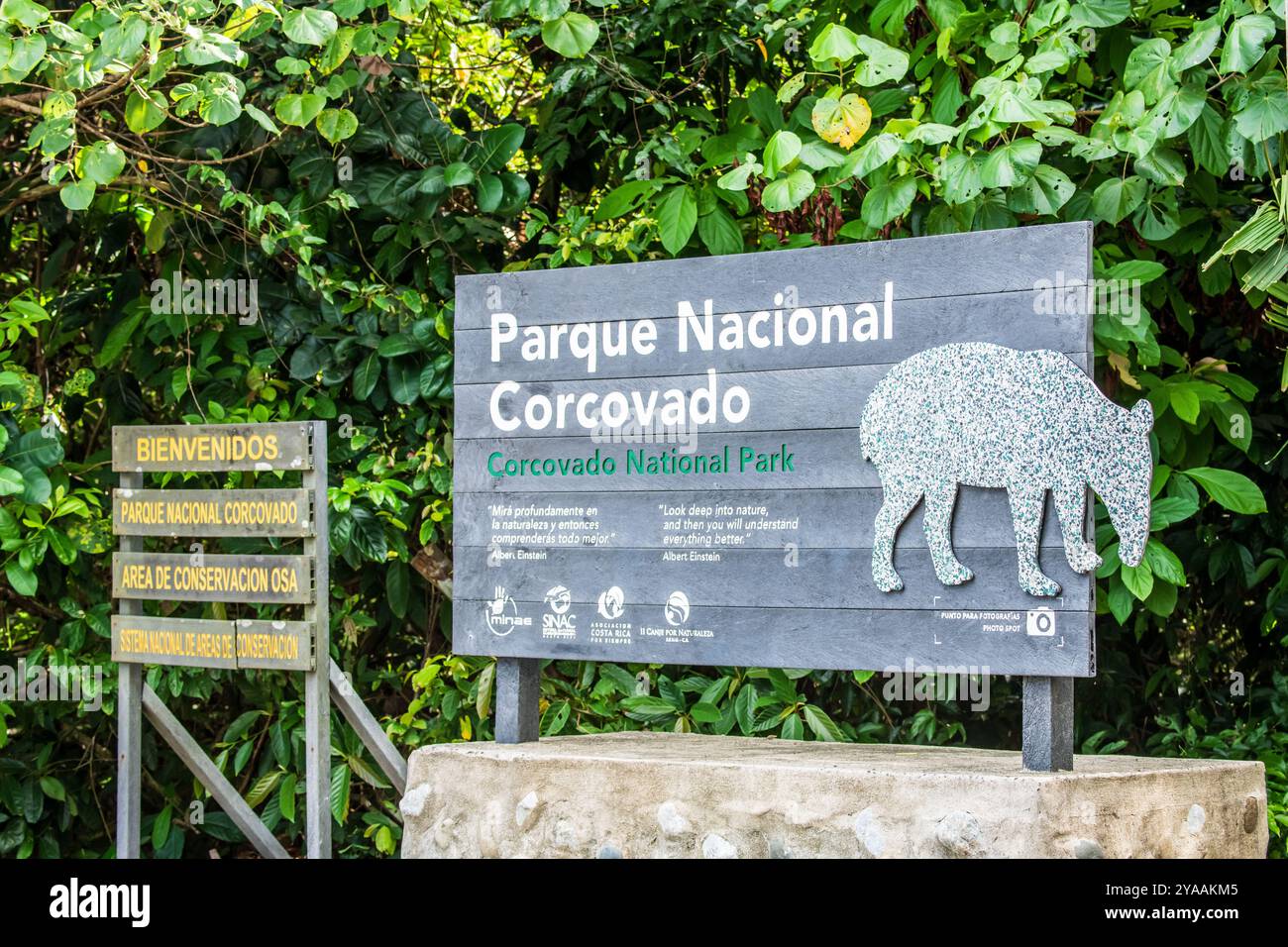 Parque Nacional Corcovado Sign in Costa Rica is Home to the Endangered ...