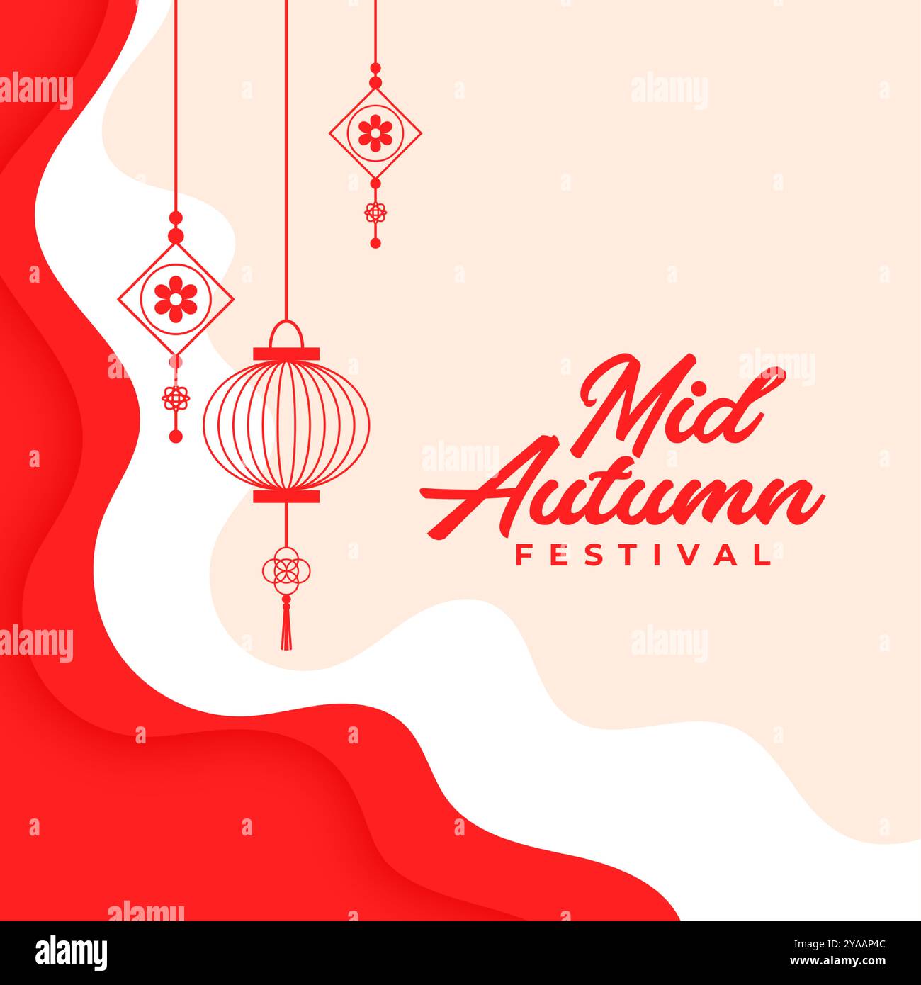 chinese decorations for the mid autumn festival celebration vector ...