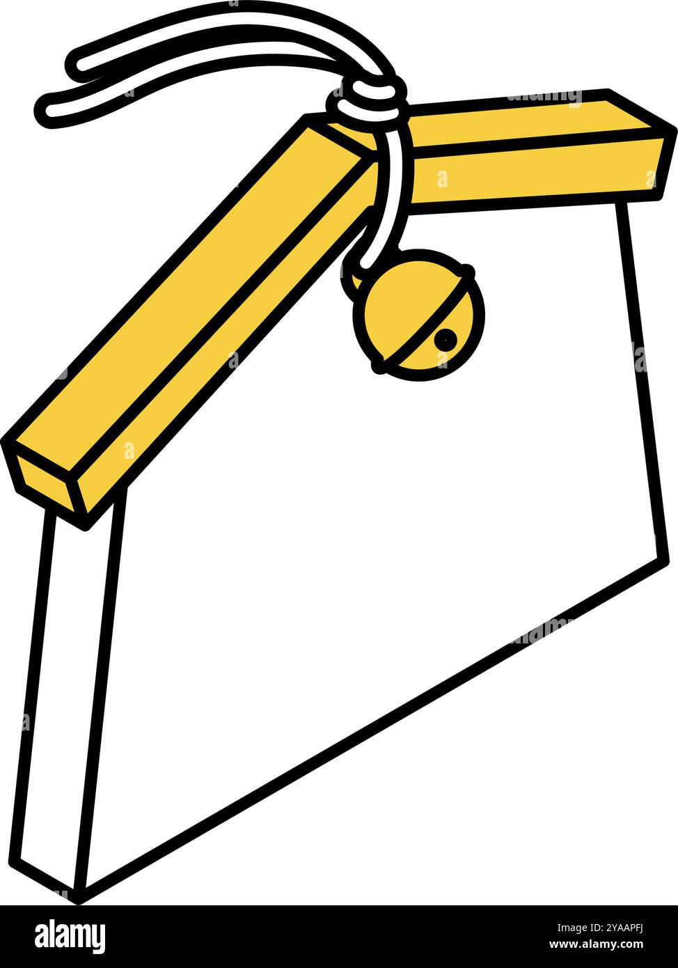 Ema with bell, isometric line drawing icon, Vector Illustration Stock ...