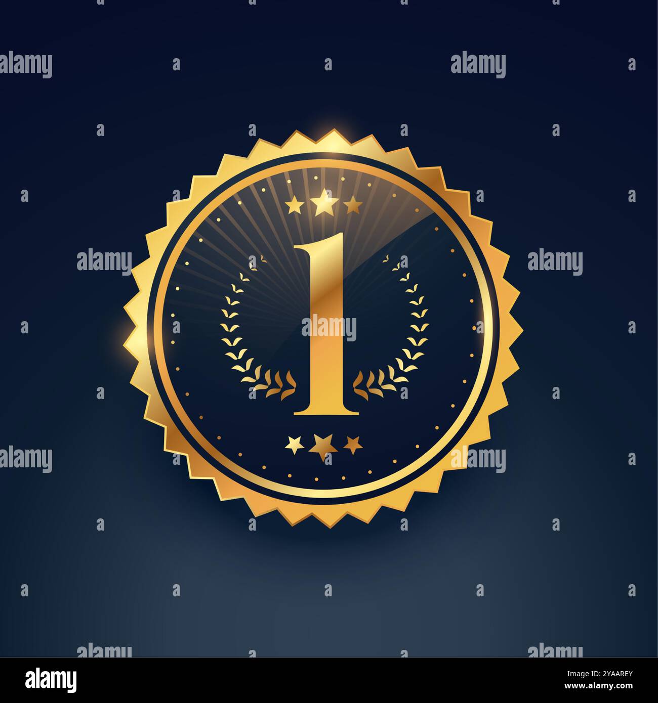 modern and golden number one champion badge design vector Stock Vector ...