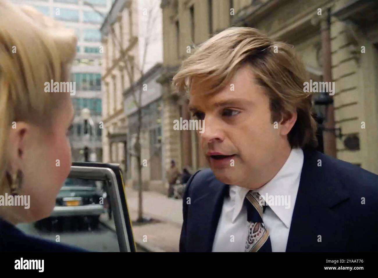 THE APPRENTICE - FILM STILLS. 2024 . Sebastian Stan as Donald Trump and ...