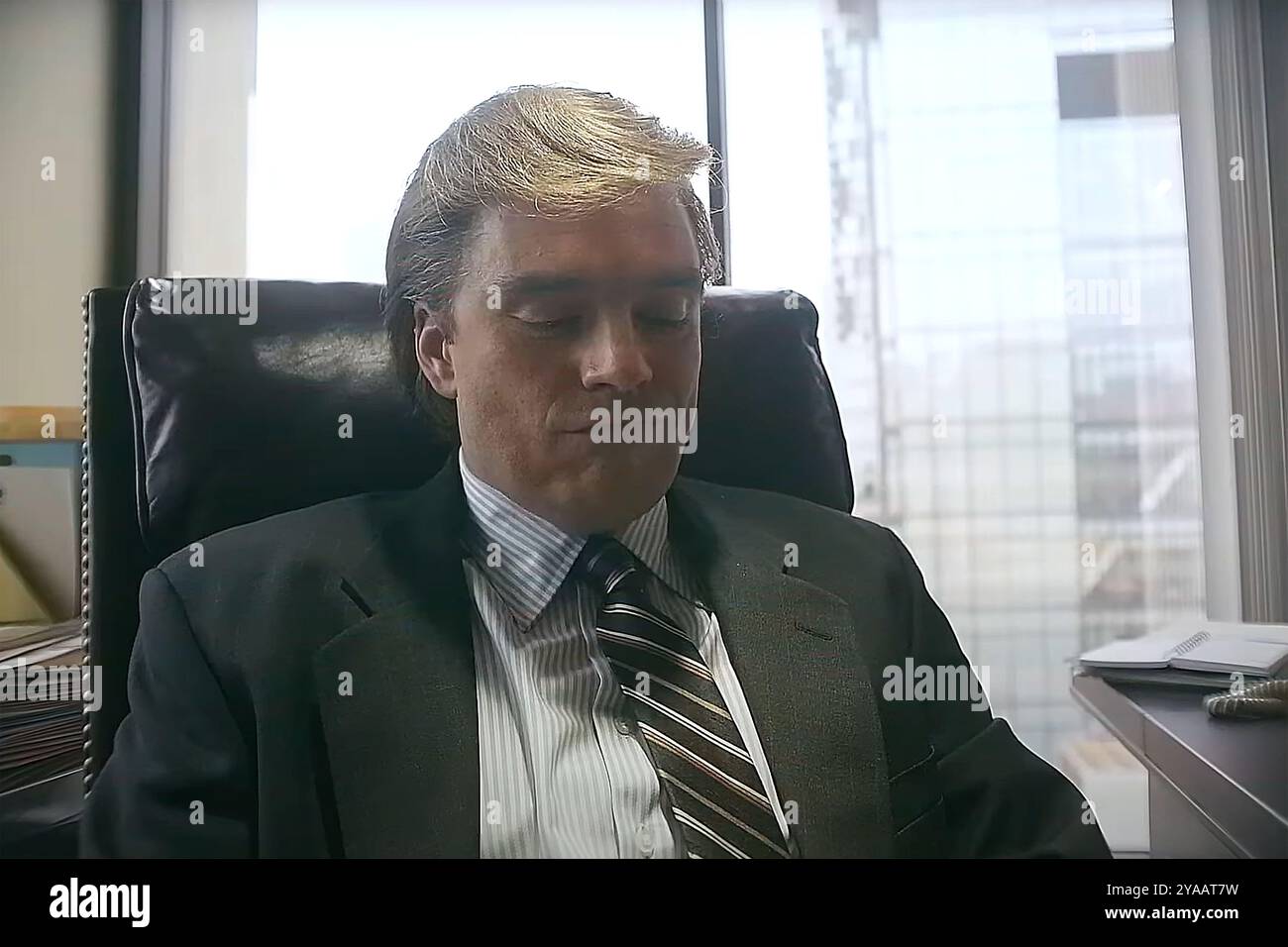 THE APPRENTICE - FILM STILLS. 2024 . Sebastian Stan as Donald Trump in ...