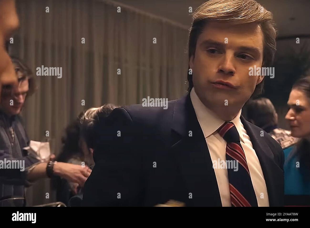 THE APPRENTICE - FILM STILLS. 2024 . Sebastian Stan as Donald Trump in ...