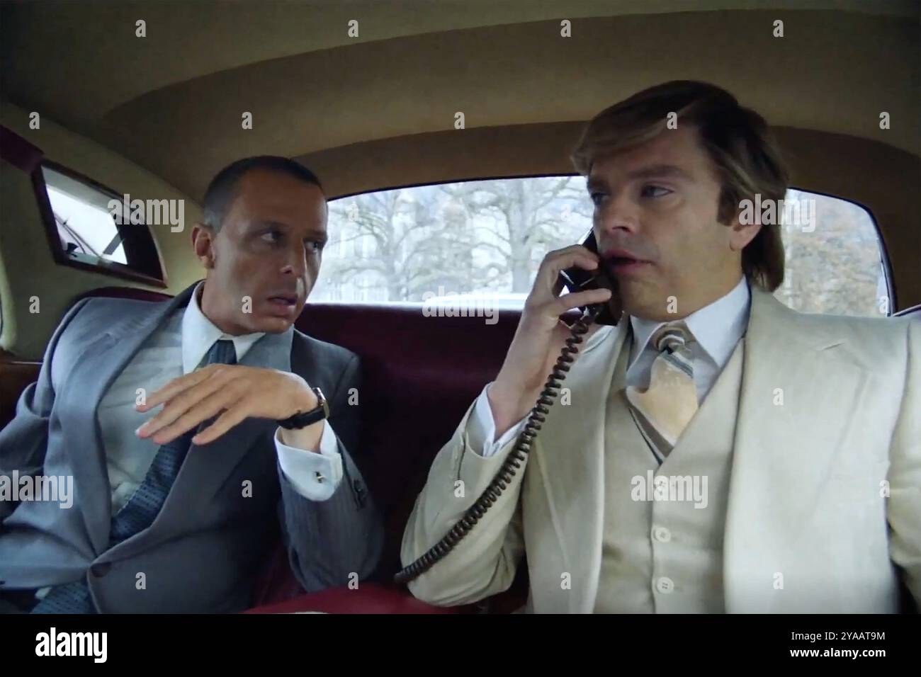 THE APPRENTICE - FILM STILLS. 2024 . Sebastian Stan as Donald Trump and ...