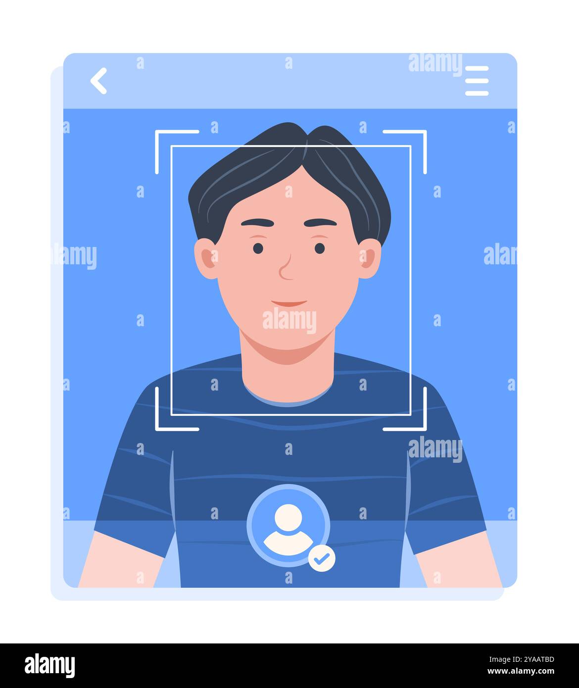Man Face Scanning for Biometric Scanning Concept Illustration Stock ...