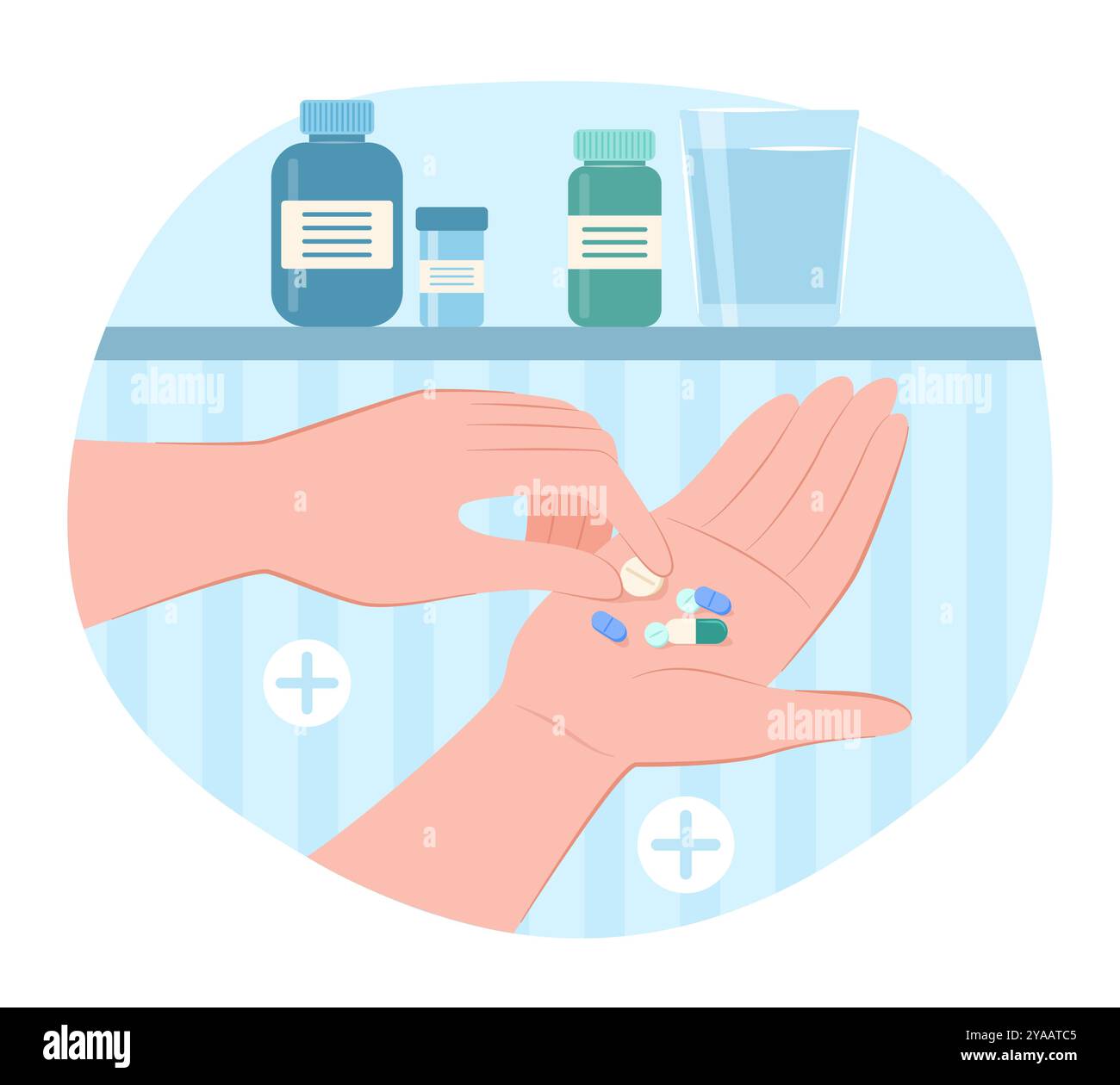 Dose of Medicine Pills in Hands for Healthcare and Medical Concept ...