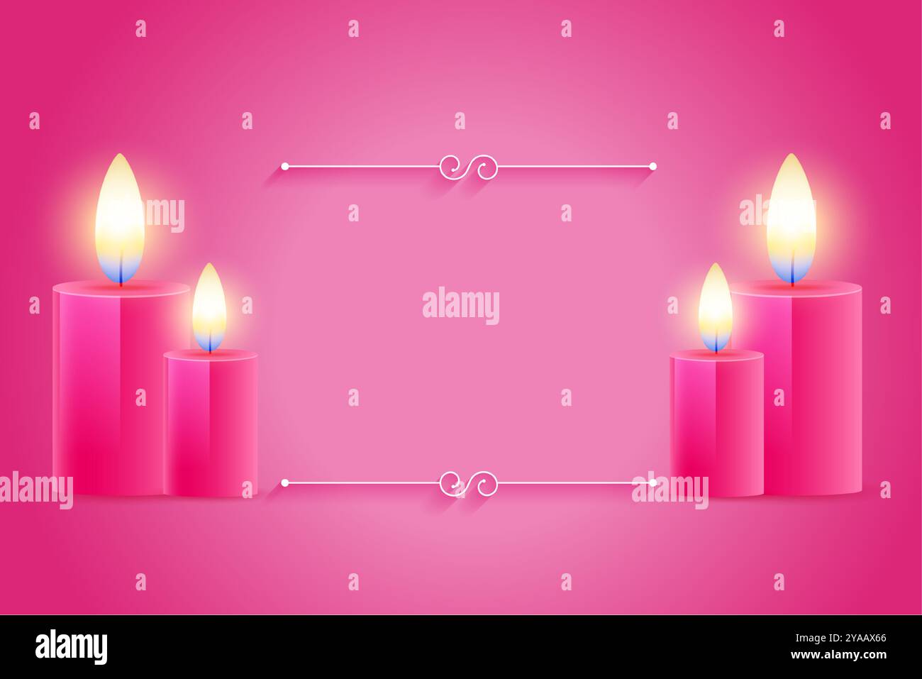 realistic burning wax candle background with text space vector Stock ...