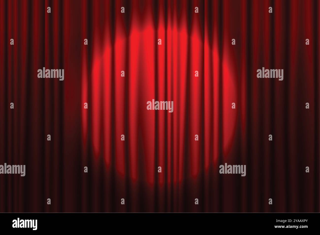 cinema-style textile curtain banner with spot light effect vector Stock ...