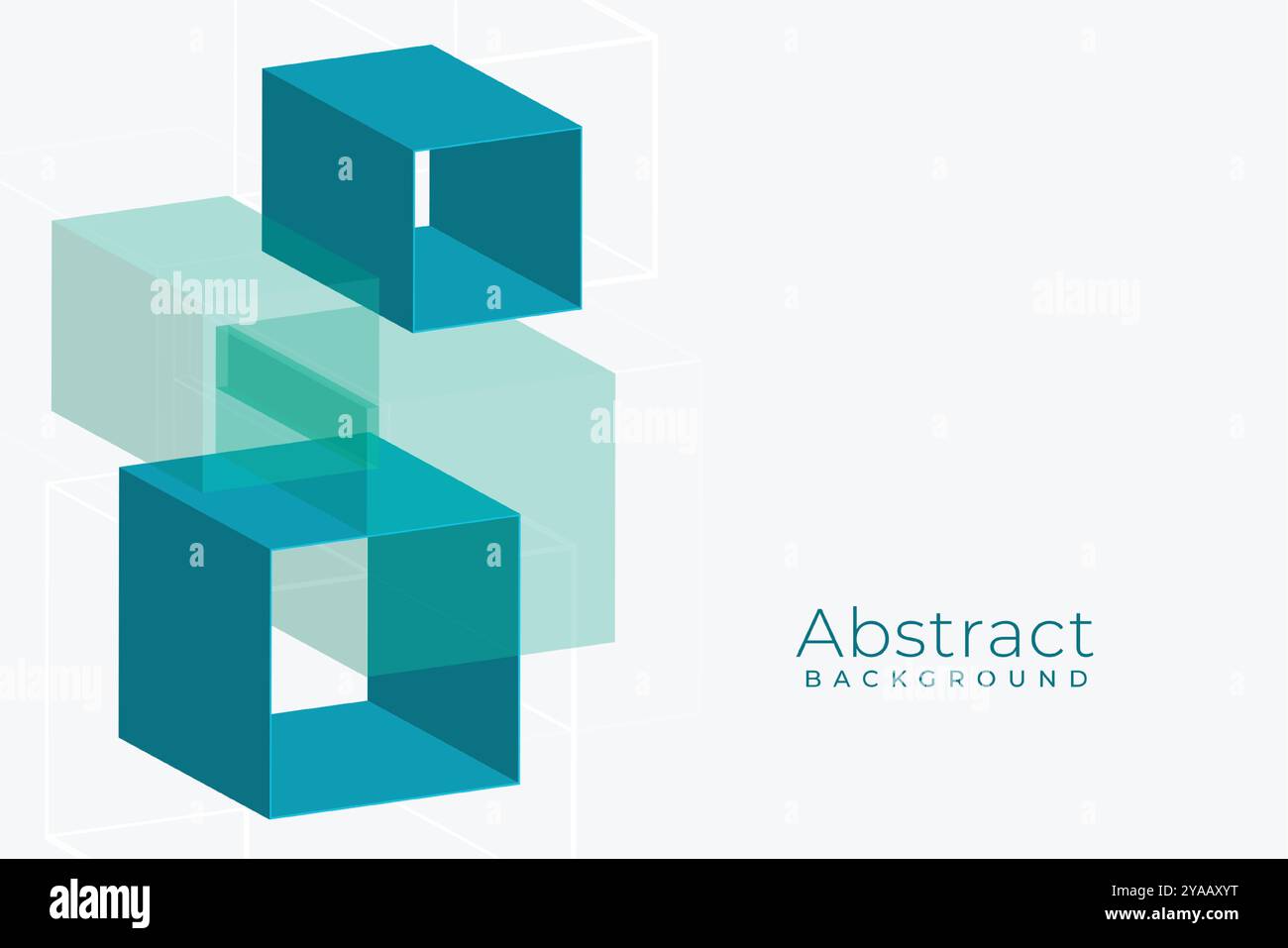 abstract 3d cuboid box geometric background vector Stock Vector Image ...