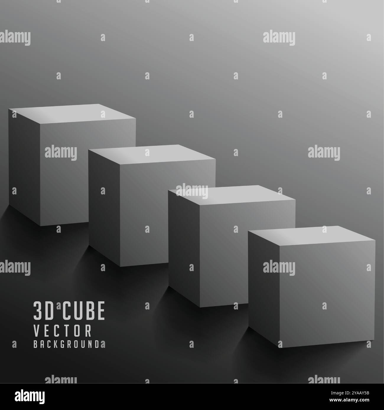Abstract 3d Geometric Cuboid Solid Box Background Vector Stock Vector