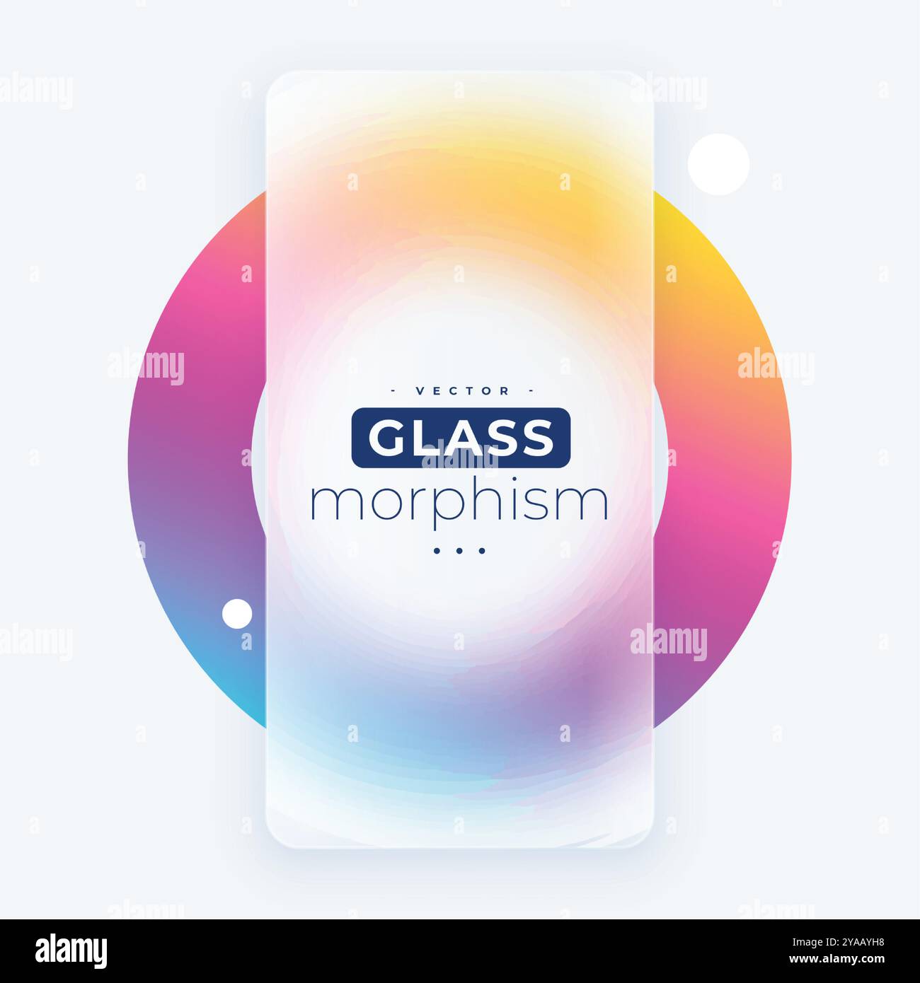 trendy glass morphism background with glowing gradient design vector ...