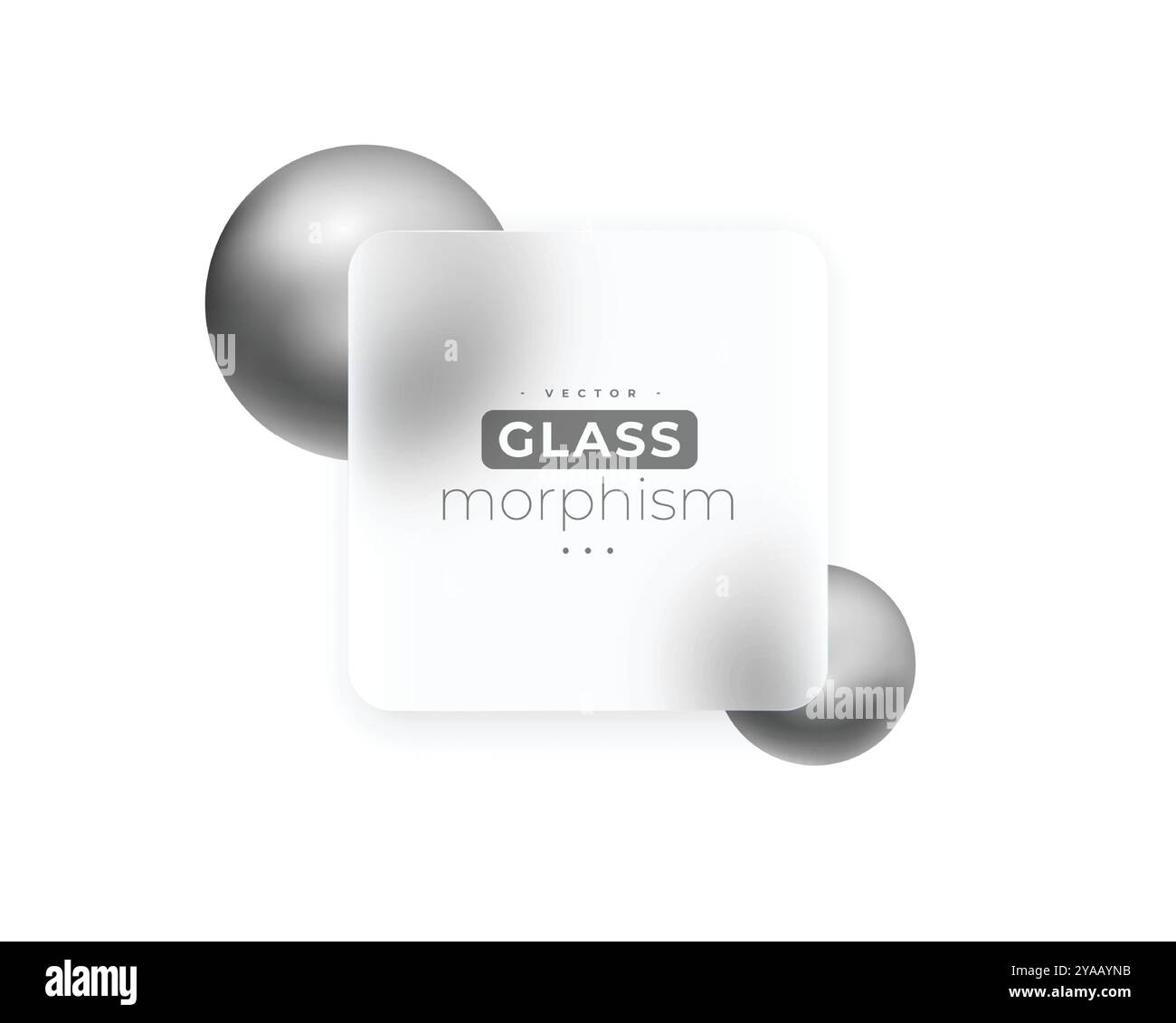 Transparent glassmorphism frame 3d Stock Vector Images - Alamy