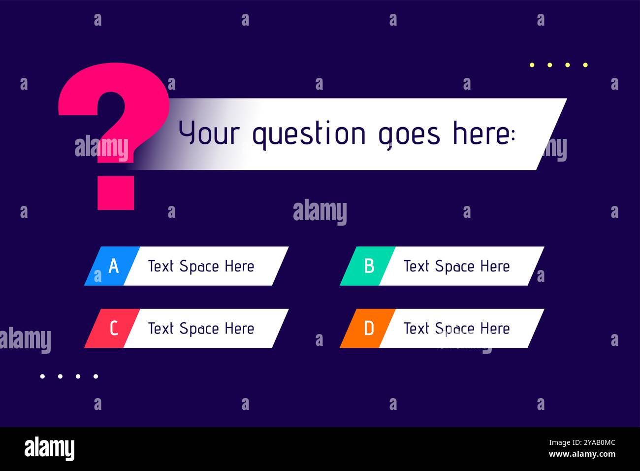 modern style question and answer banner for intellectual quiz game ...