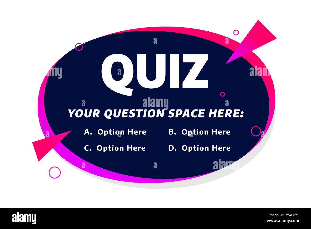 multiple option quiz banner for your next event or contest show vector ...