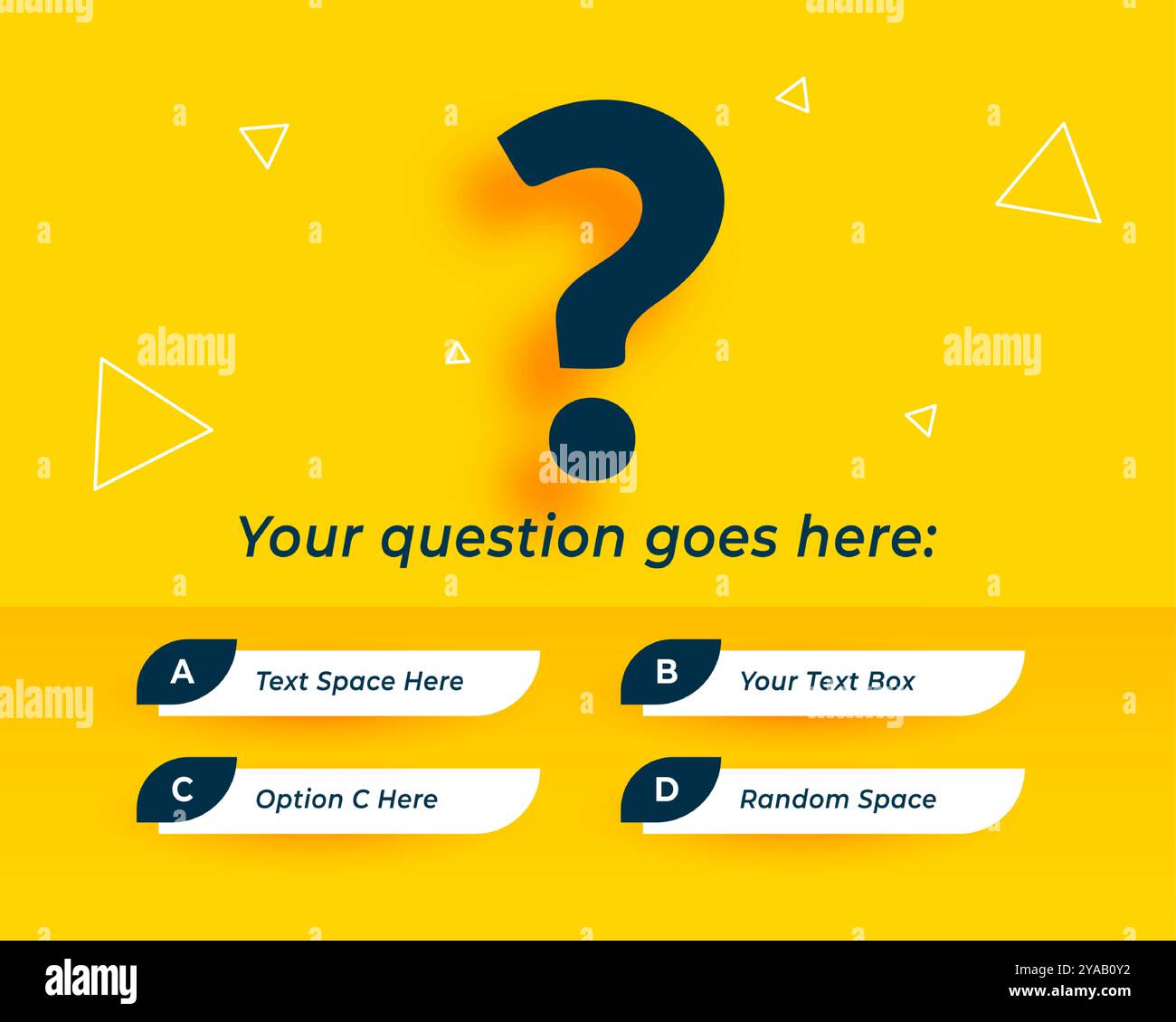 multiple choice quiz game template for competition event show vector ...