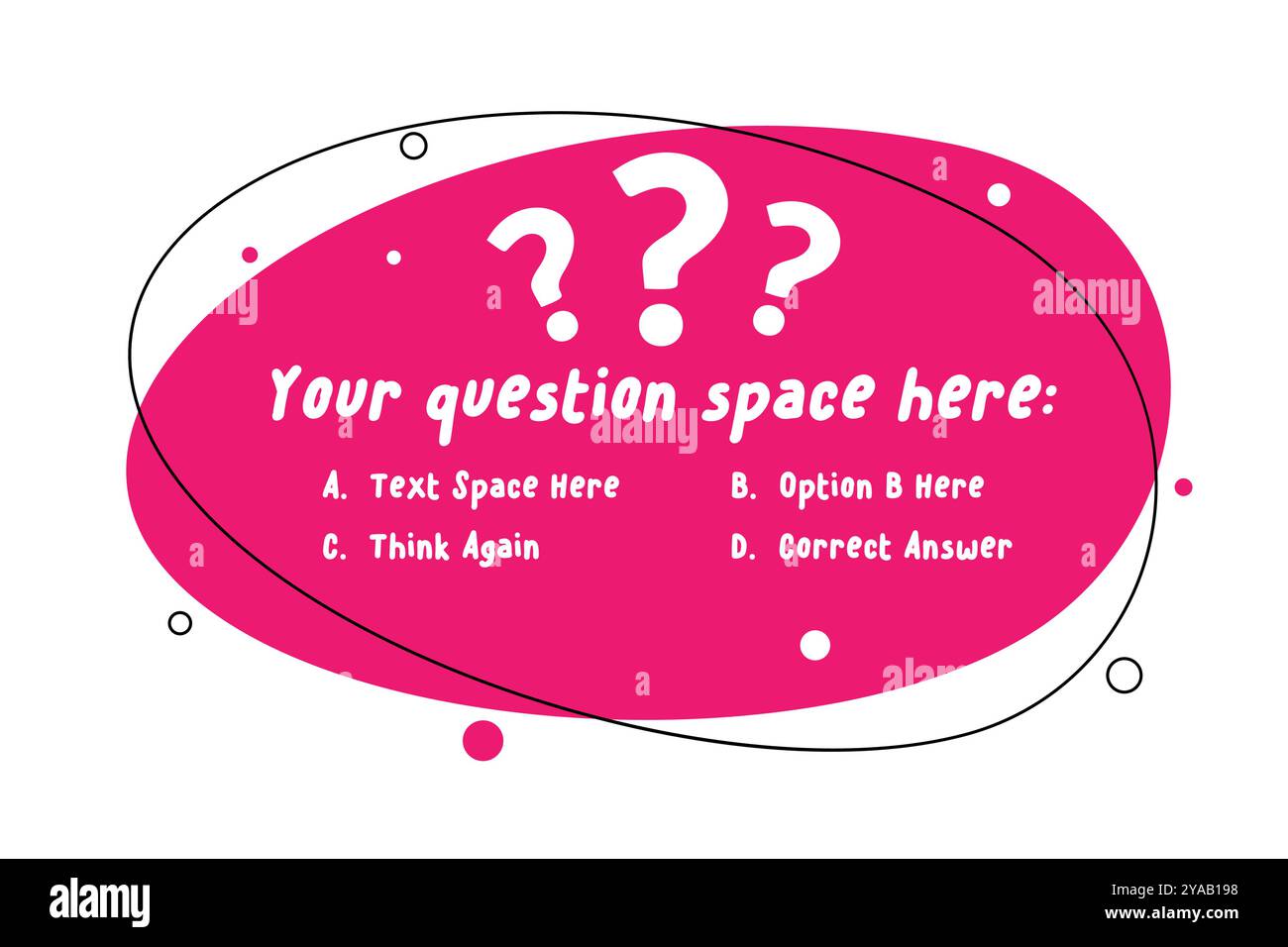 multiple option quiz banner to ask question for lottery game vector ...