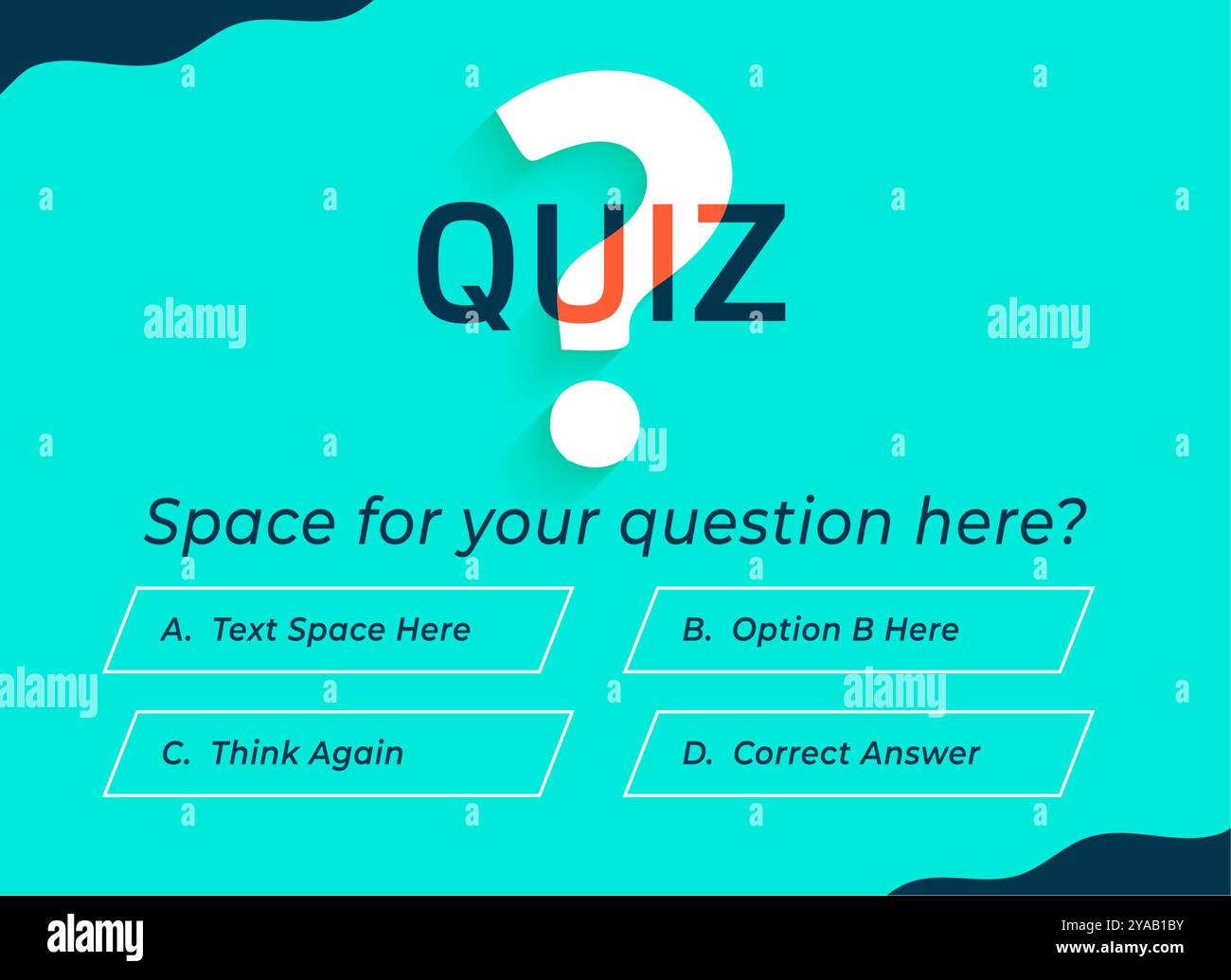 multiple option quiz banner for your exam or test vector Stock Vector ...