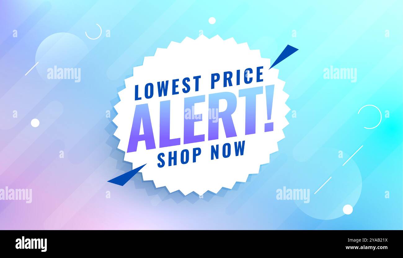 alert price drop banner show now and get lowest price on product vector ...