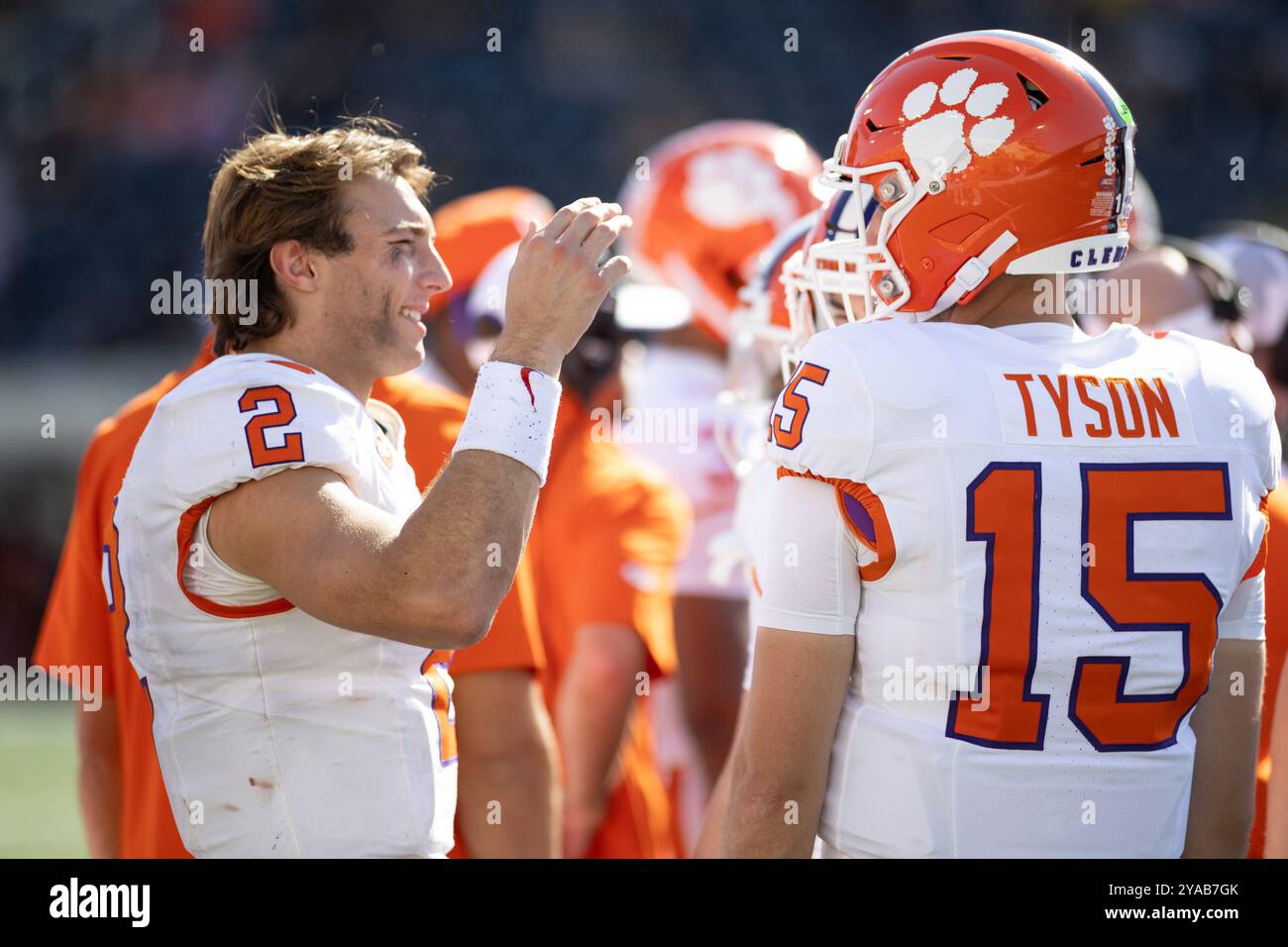 Winston-Salem, NC, USA. 12th Oct, 2024. Clemson Tigers quarterback Cade ...