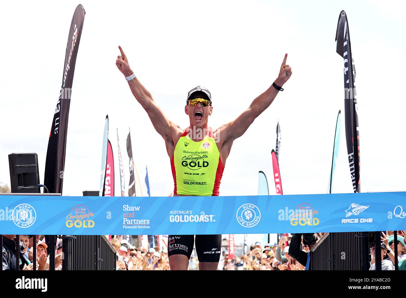 Gold Coast, Australia. 12th Oct, 2024. Ali Day celebrates winning his ...