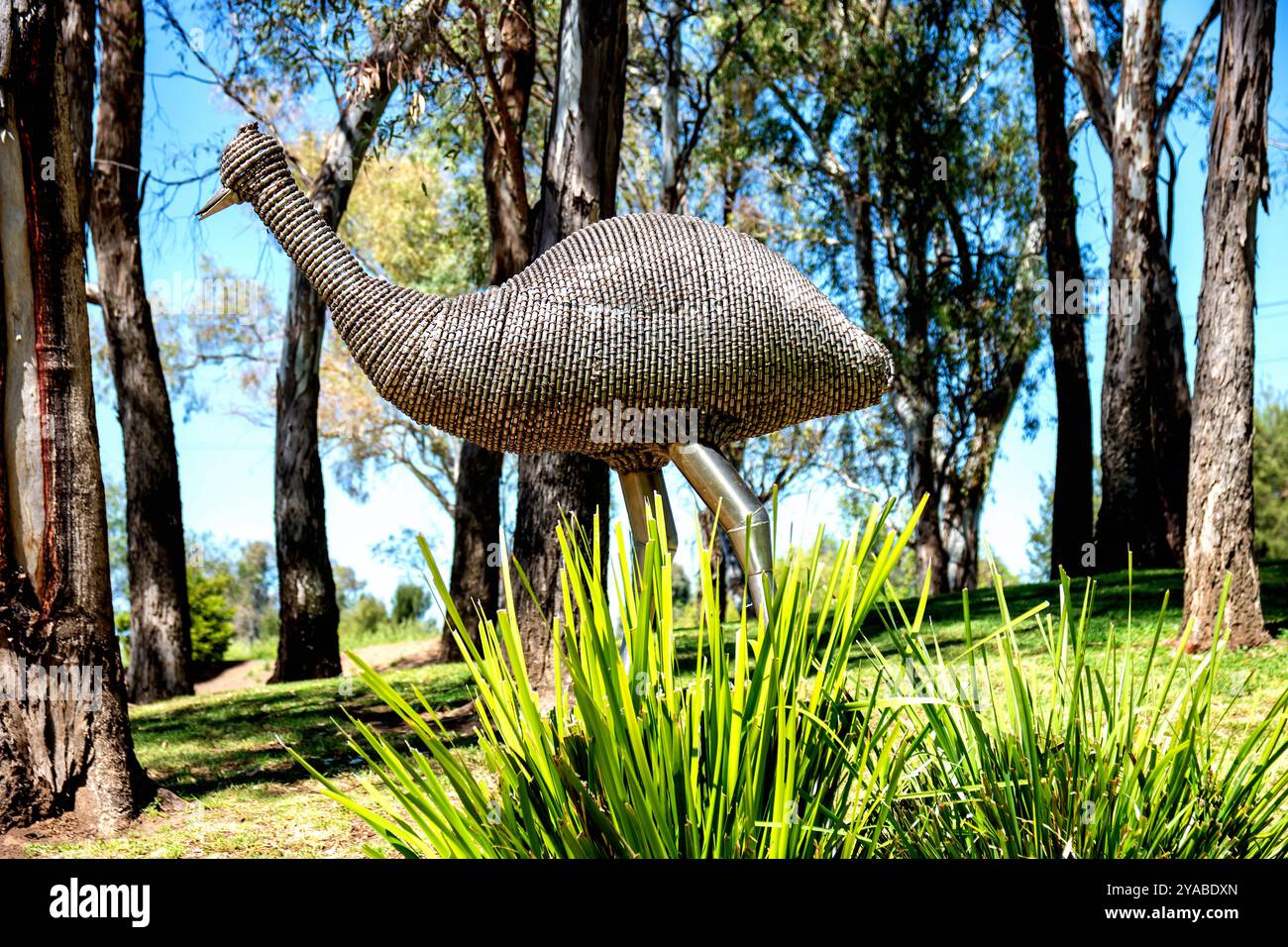 A Life Size Stainless Steel and Copper Emu created by Aboriginal artist ...