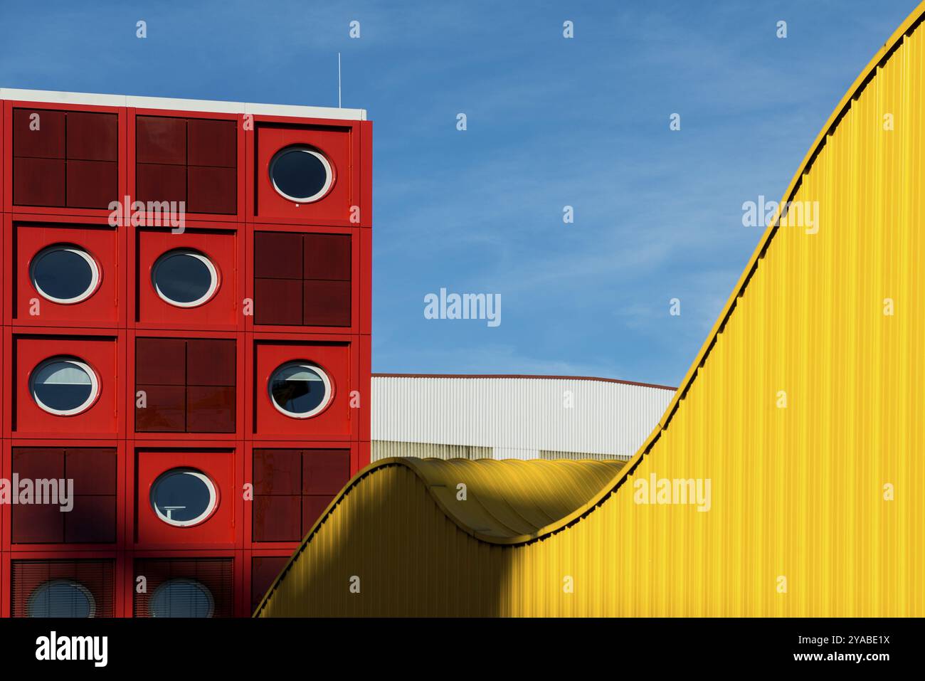 Modern architecture, University of Luxembourg, on the site of a former ...