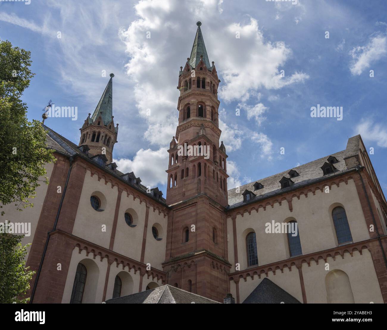 Towers of St Kilian's Cathedral, east view, Paradeplatz, Wuerzburg ...