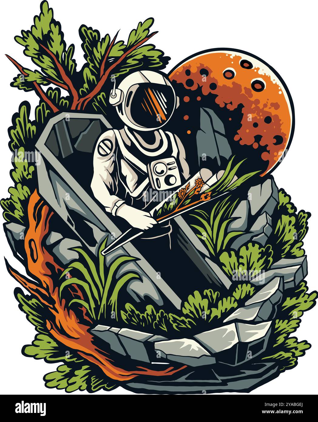 Astronaut Vector Illustration Stock Vector Image & Art - Alamy