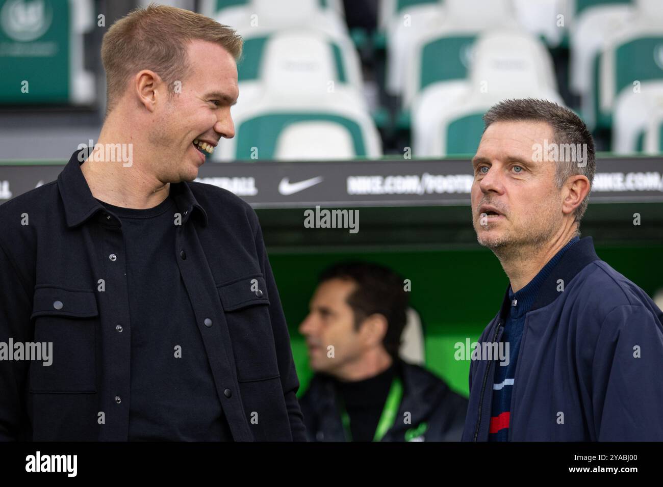 Wolfsburg, Germany. 12th Oct, 2024. Head coach Tommy Stroot of ...