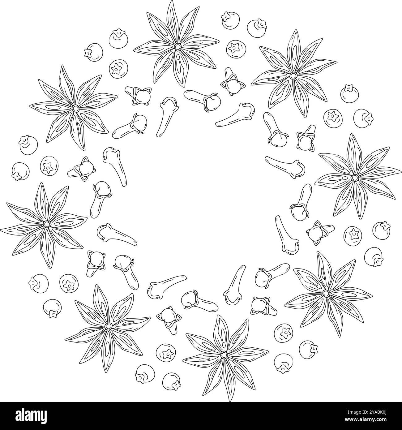 Christmas composition frame greetings Black and White Stock Photos ...