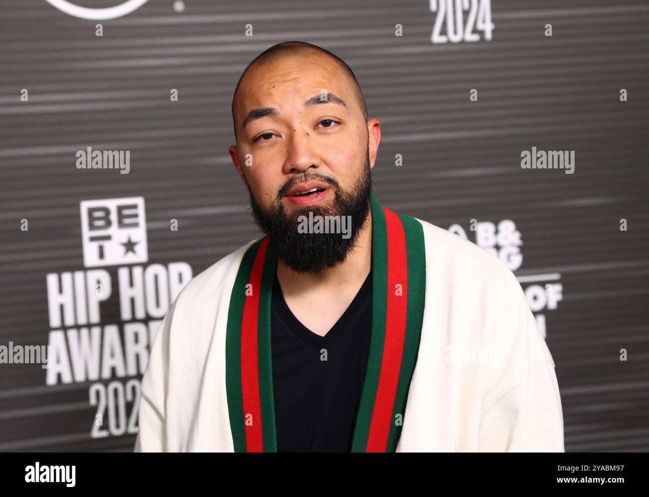 Las Vegas, USA. 08th Oct, 2024. Brian Rikuda arriving at the BET Hip ...