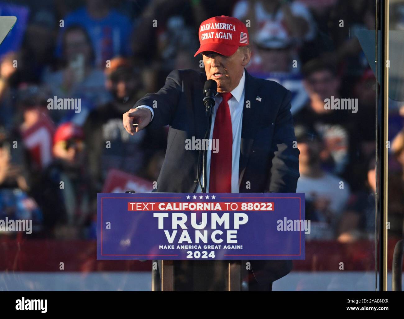 Republican presidential nominee former President Donald Trump speaks at ...