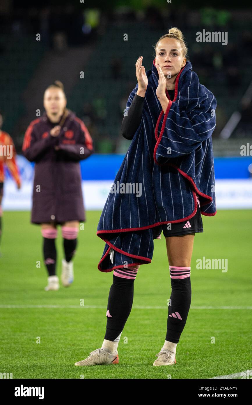 Wolfsburg, Germany. 12th Oct, 2024. Giulia Gwinn of Bayern München seen ...