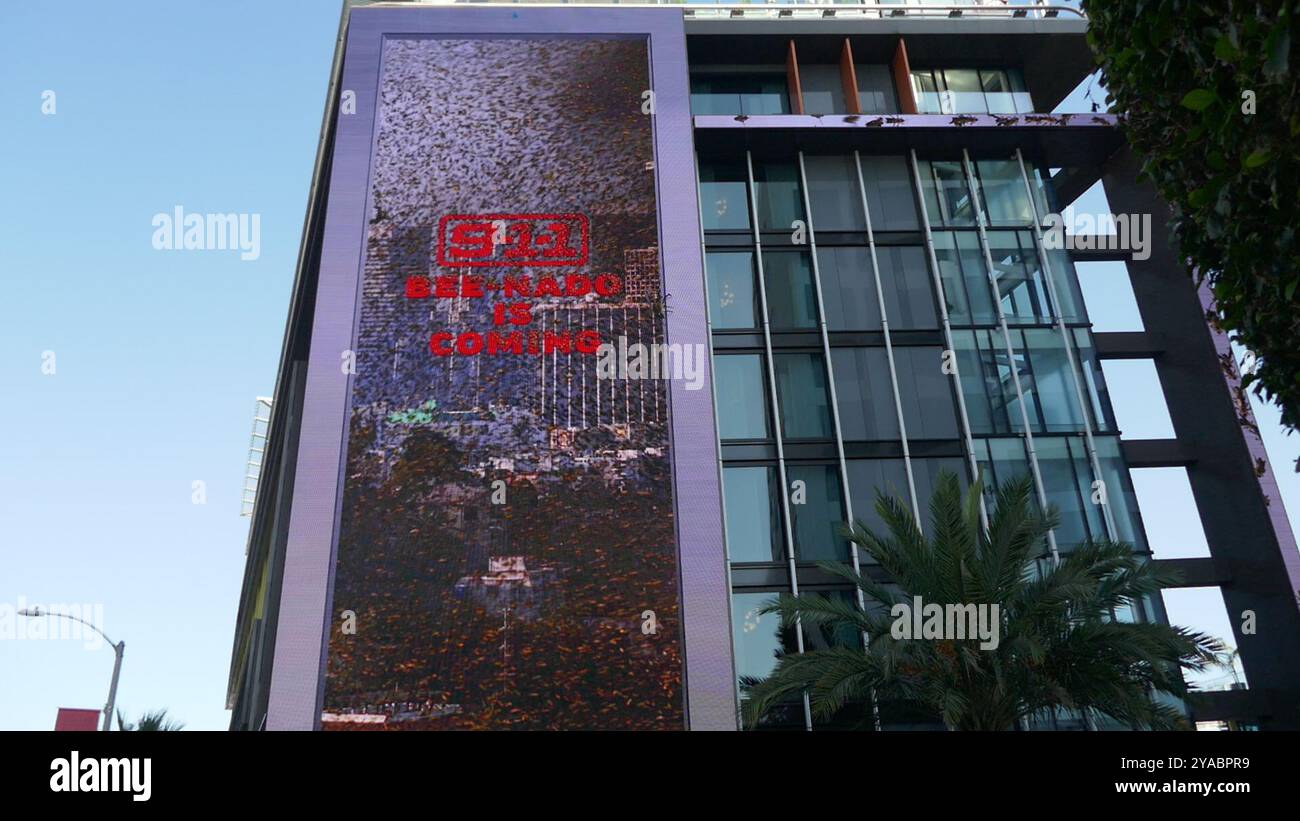 Los Angeles, California, USA 12th October 2024 Bee Nado 911 Billboard ...