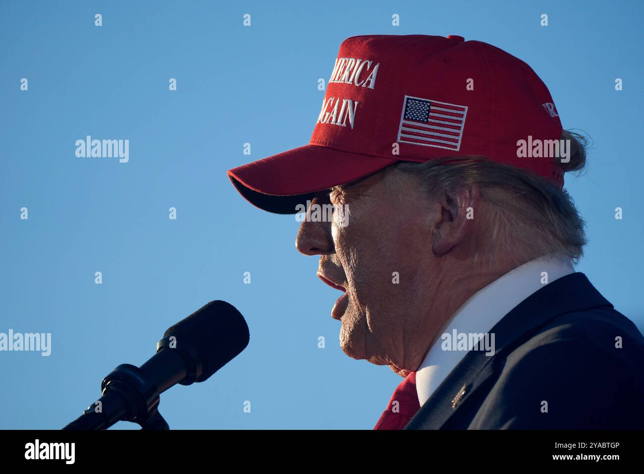 Republican presidential nominee former President Donald Trump speaks at ...