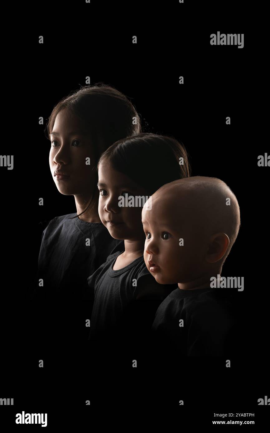 Reflective Expressions of Childhood A Beautiful Portrait of Three ...