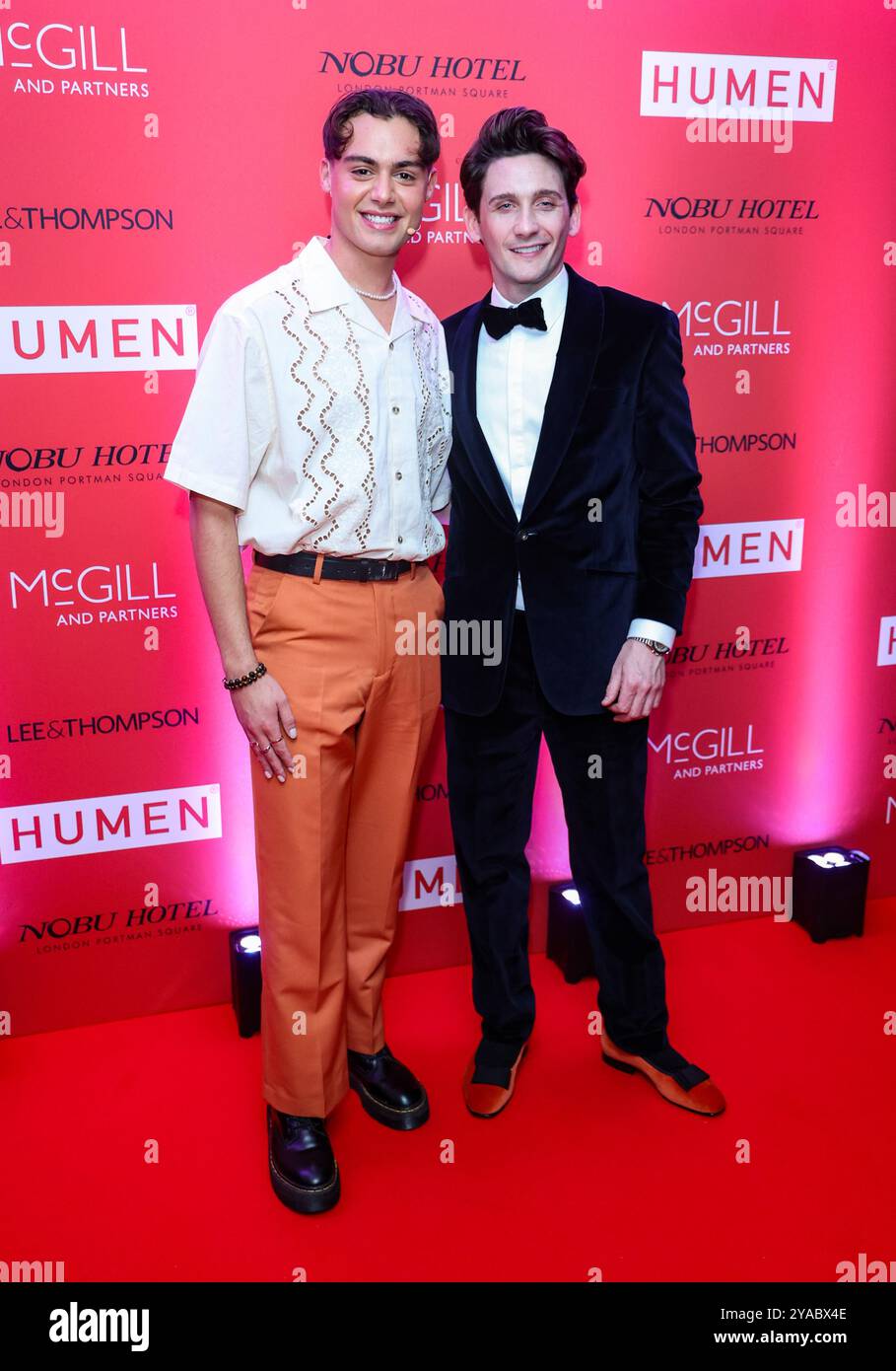 London, UK. 11th Oct, 2024. Bradley Riches and River Hawkins seen ...
