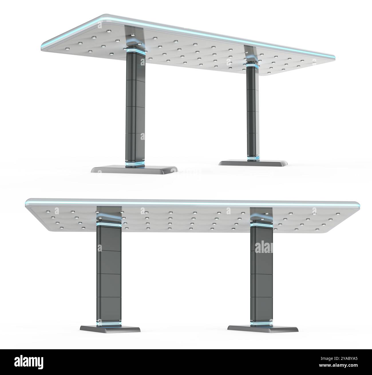 3d rendering ev station or gas station structure isolated on white ...