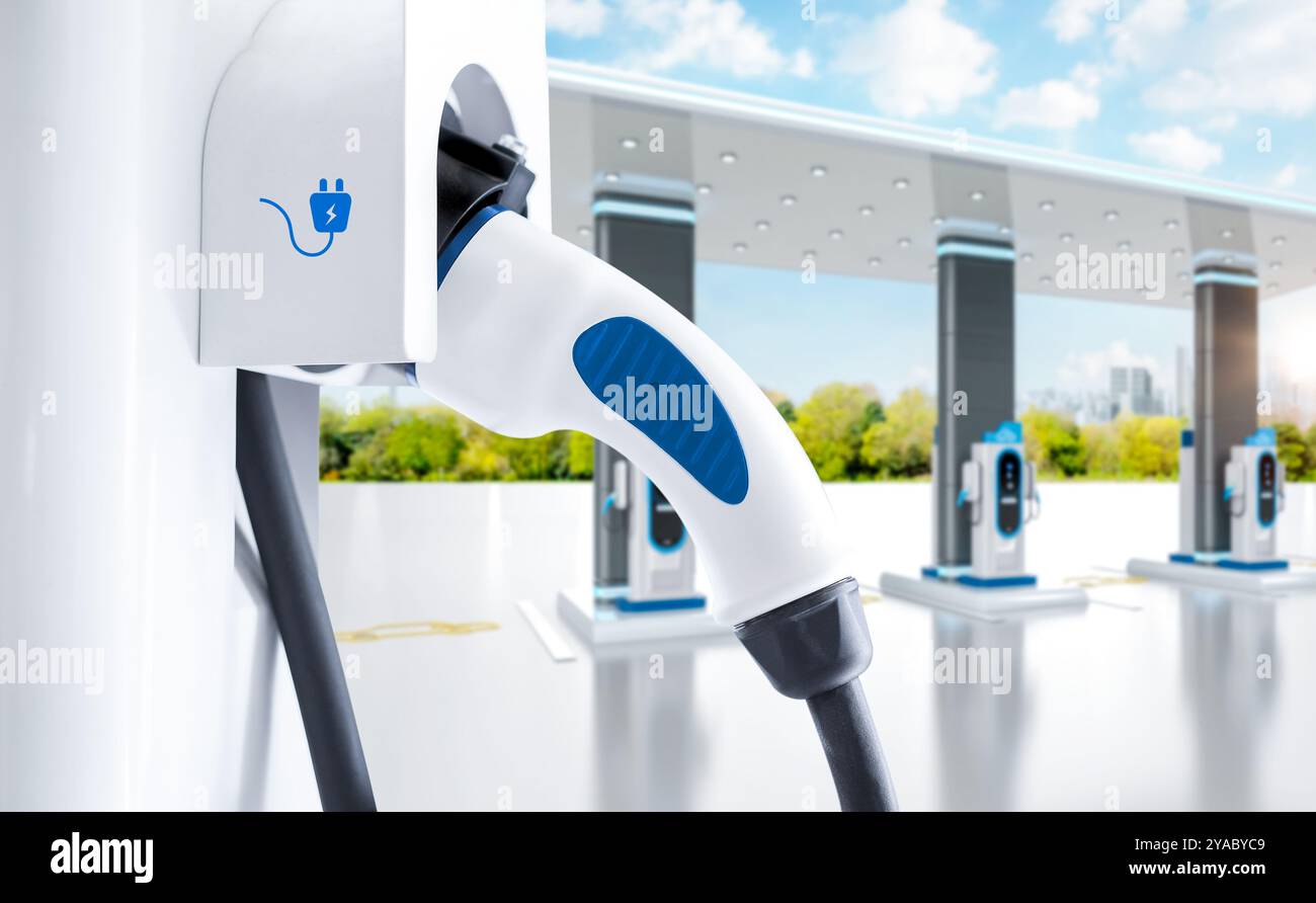 Ev charging stations plug hi-res stock photography and images - Alamy