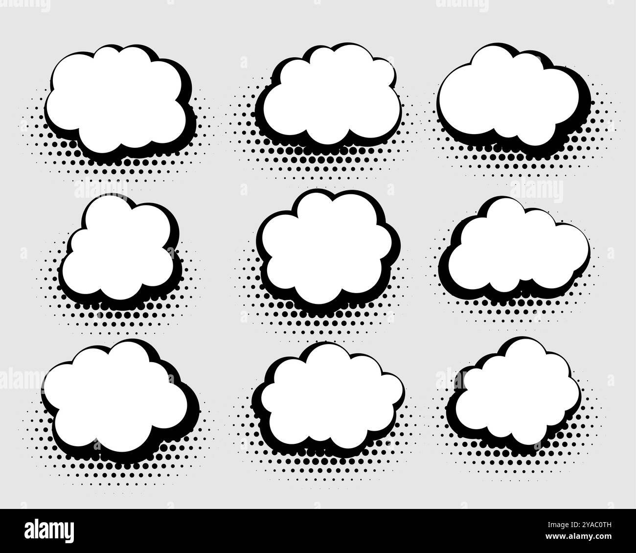 Blue cloud shape in Black and White Stock Photos & Images - Alamy