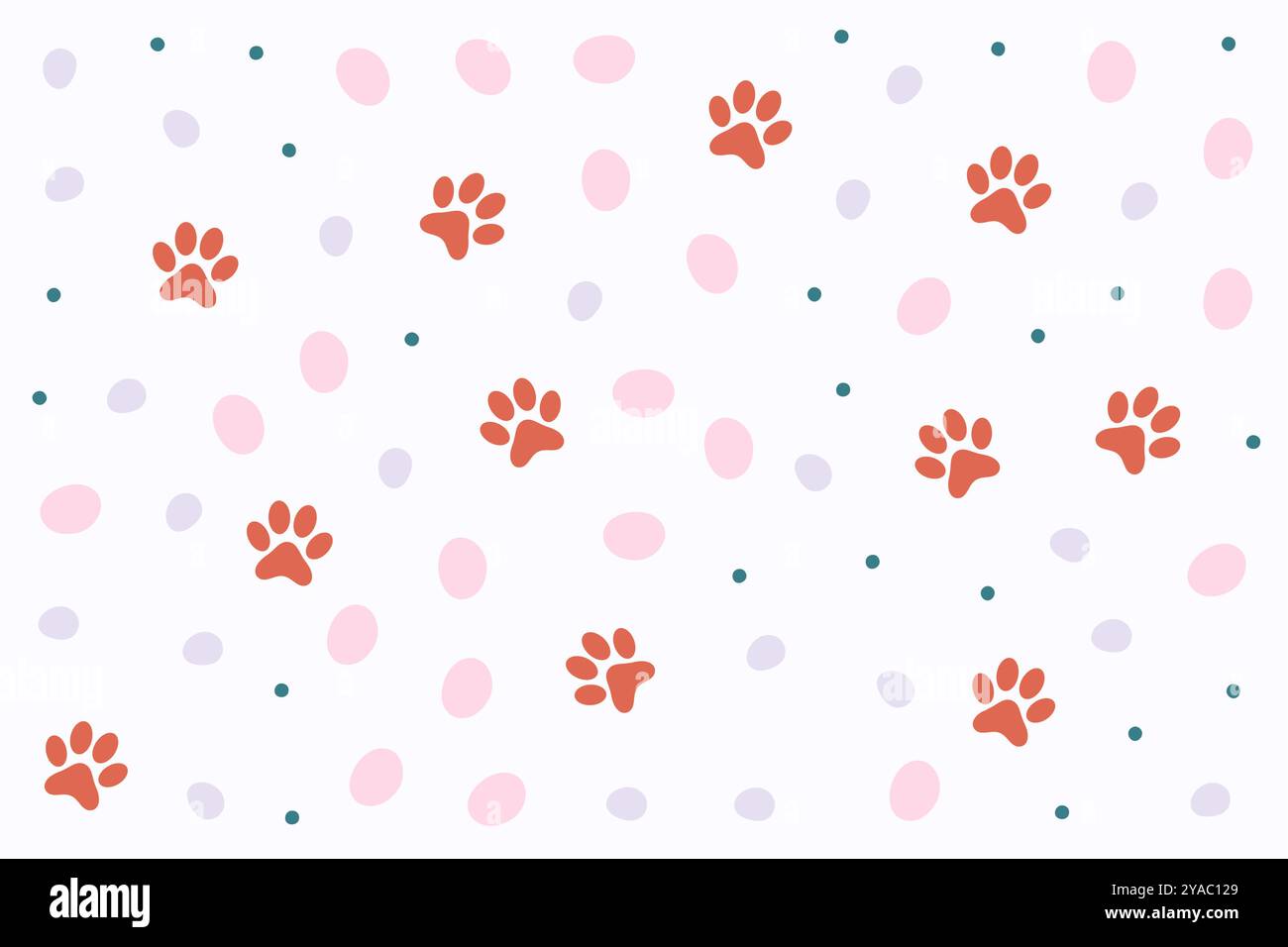adorable animal feet print pattern background for kids vector Stock ...