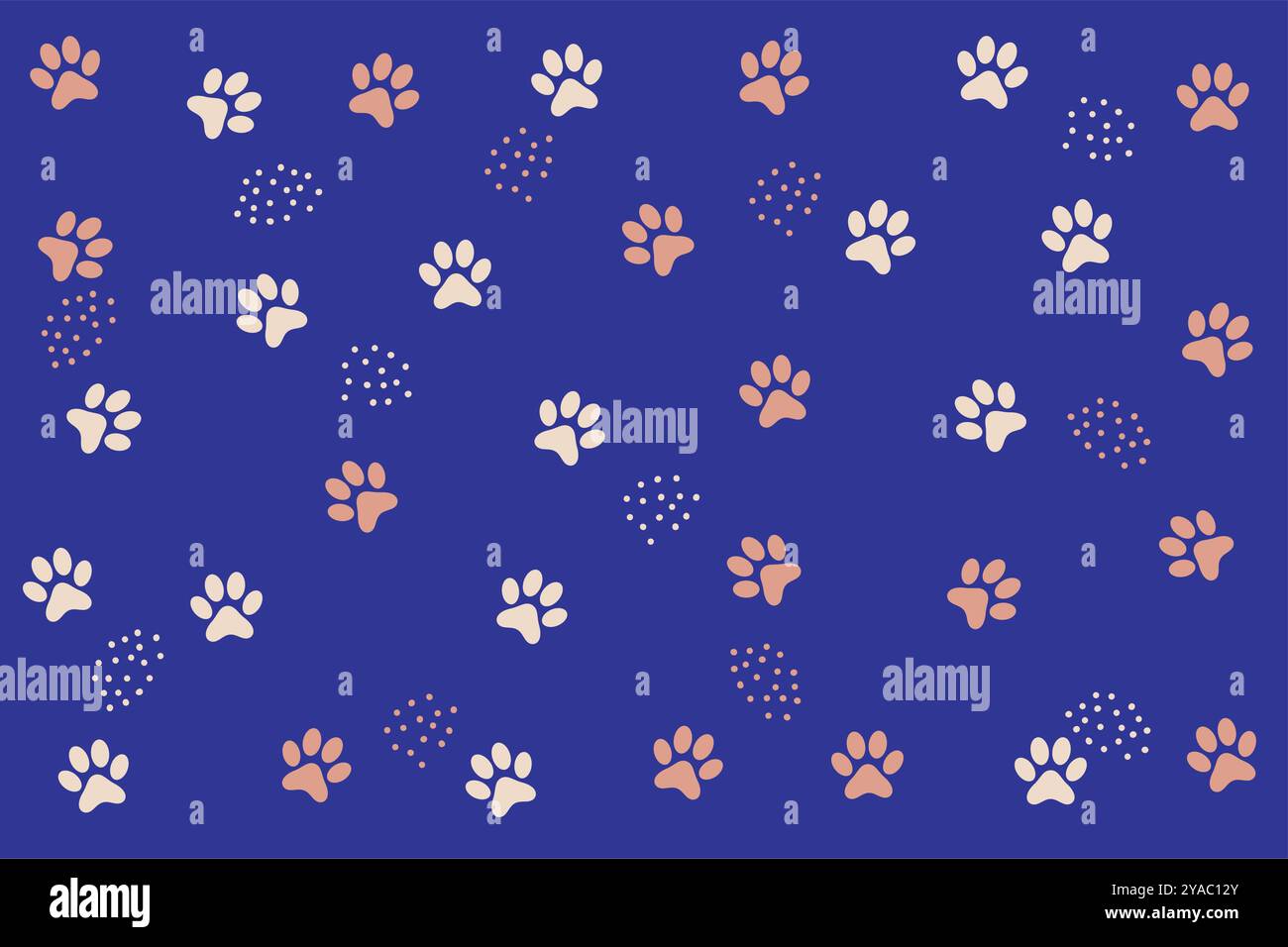 puppy and kitten paw print pattern background for animal-themed design ...