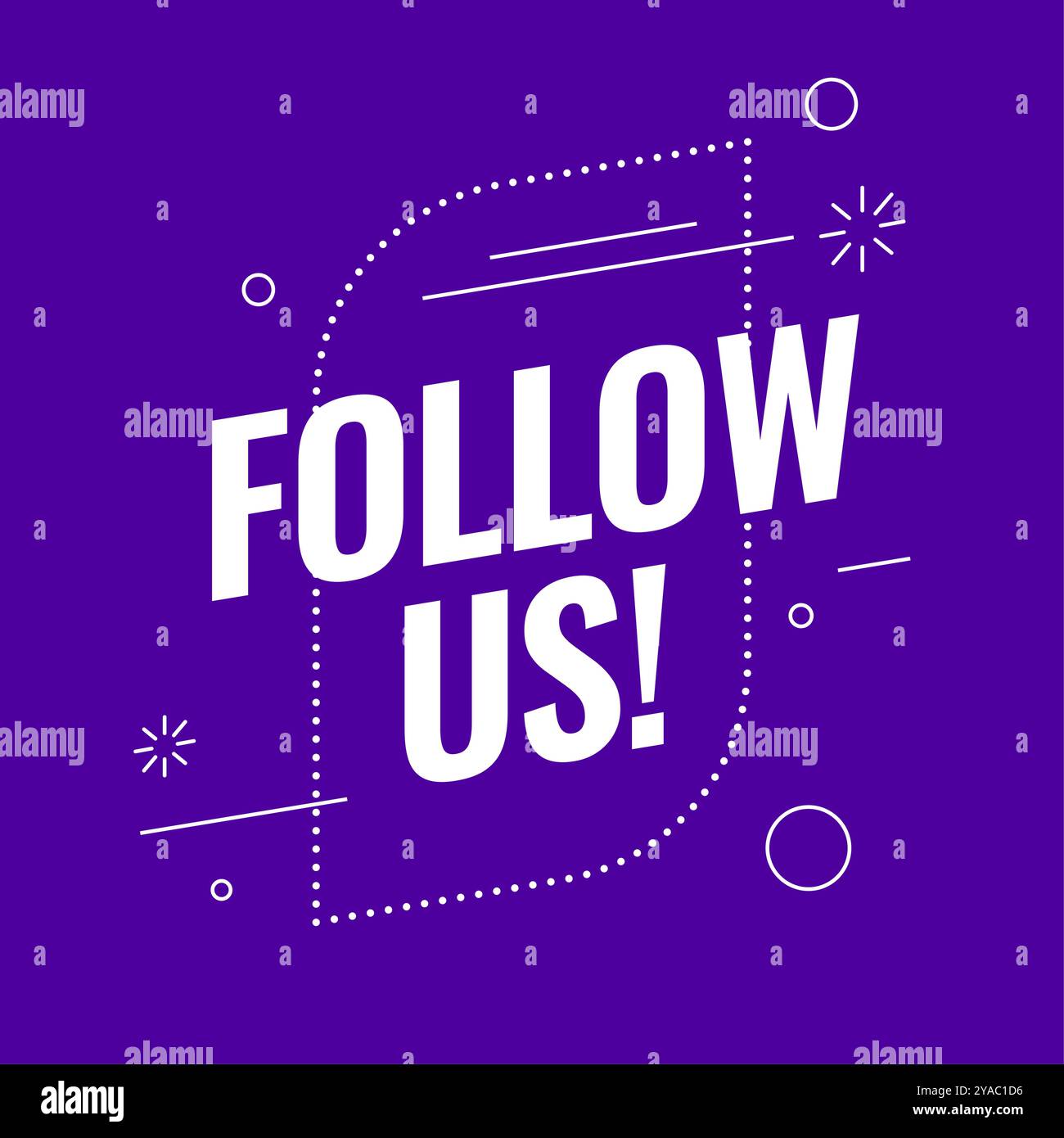 modern follow us purple background for digital platform vector Stock ...