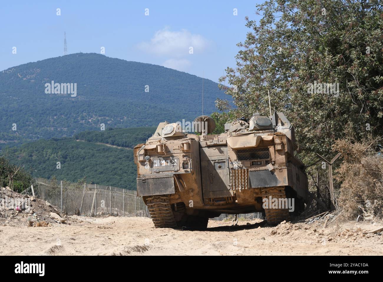 IDF Tank on the Lebanese border in Northern Israel Stock Photo - Alamy