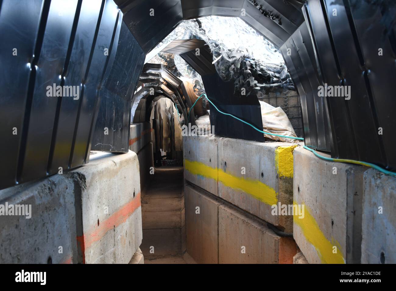 Israeli military outpost on the Lebanese border in Norther Israel Stock ...