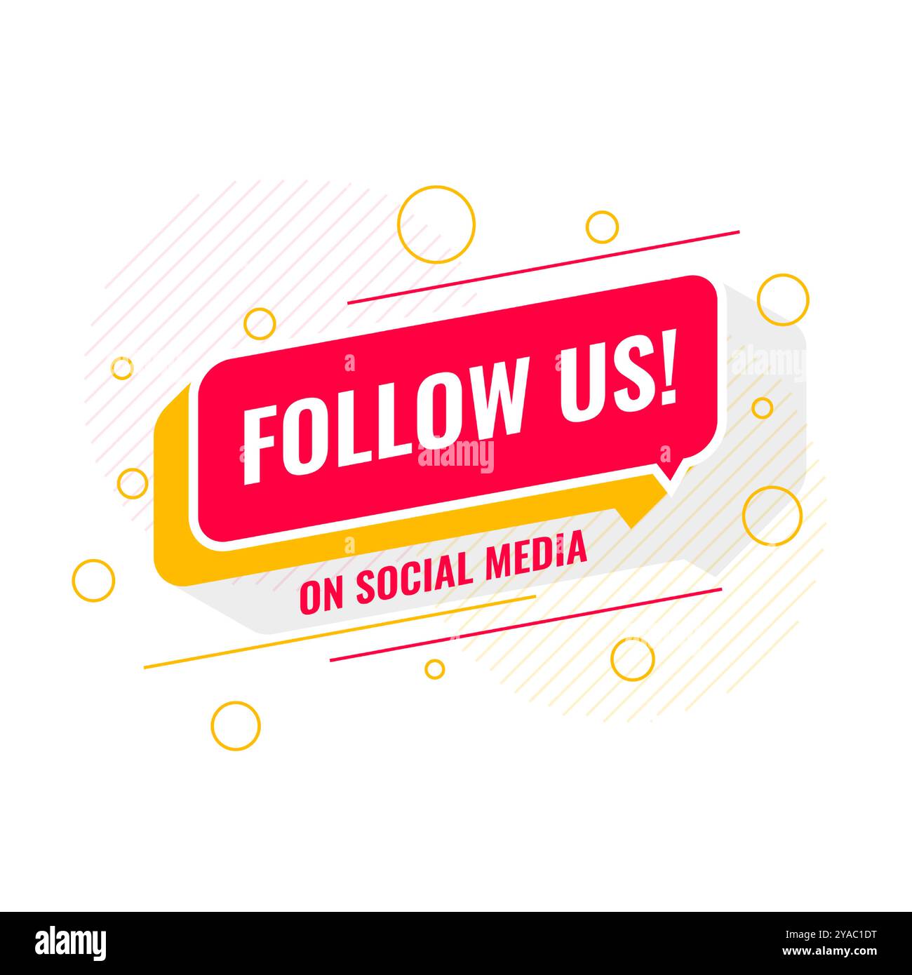 social media follow us template for channel promo vector Stock Vector ...
