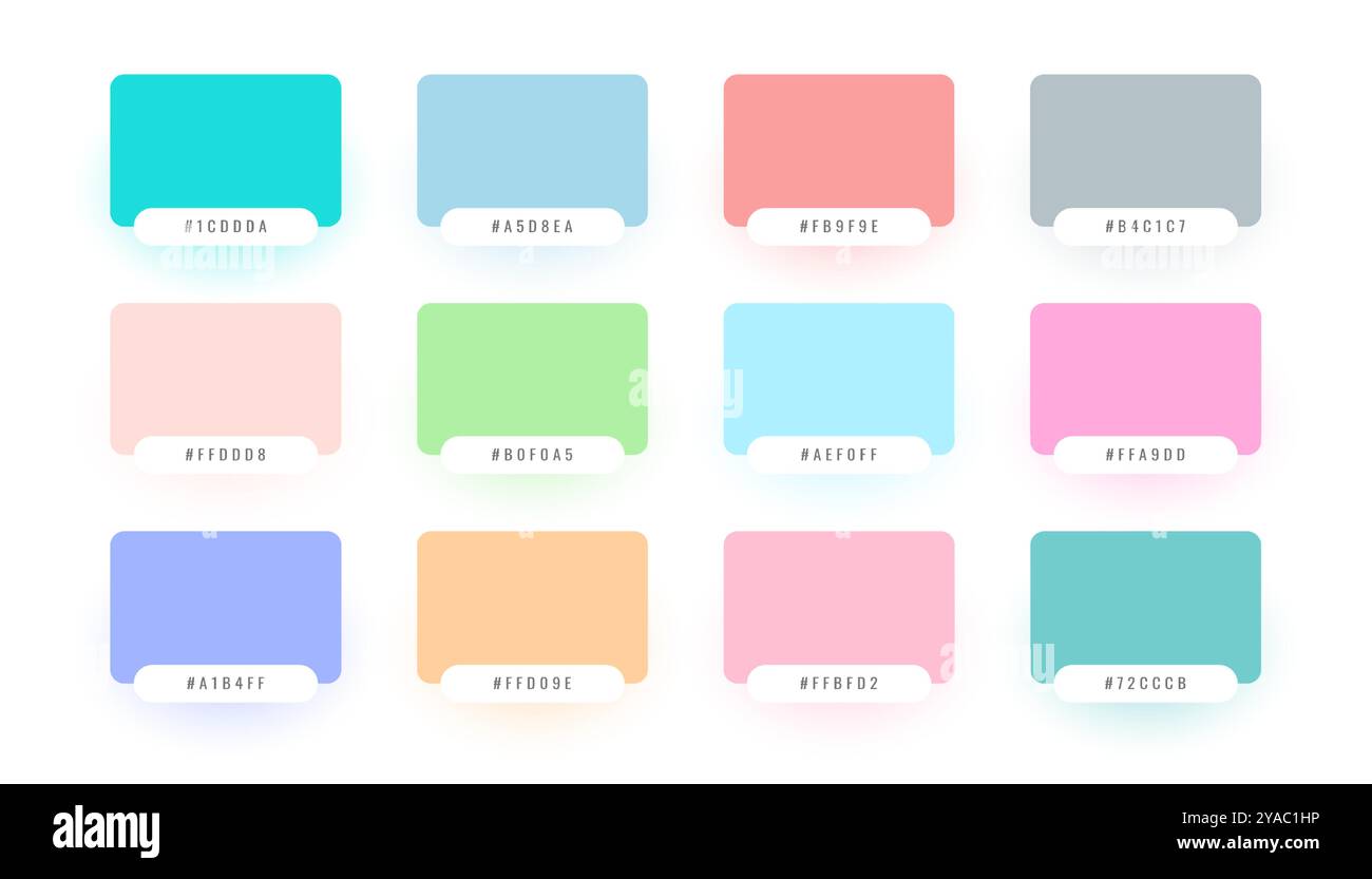abstract color palette banner versatile collection of shade and swatch ...